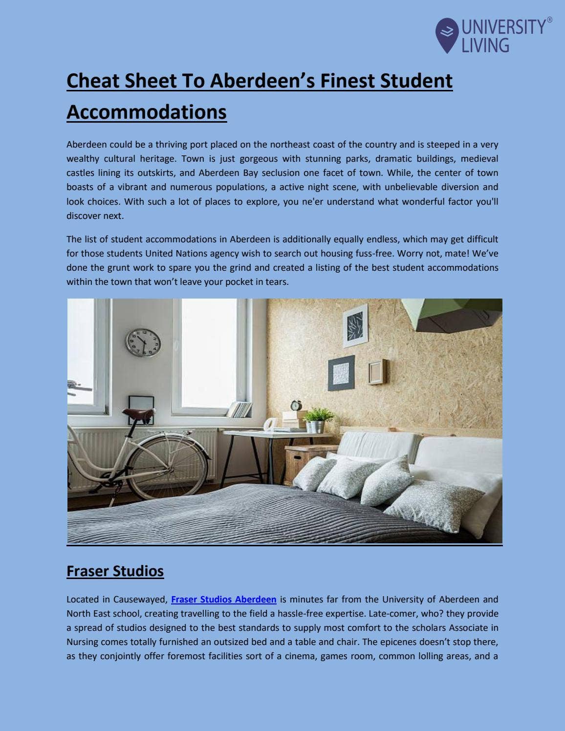 Cheat Sheet To Aberdeen’s Finest Student Accommodations by ...