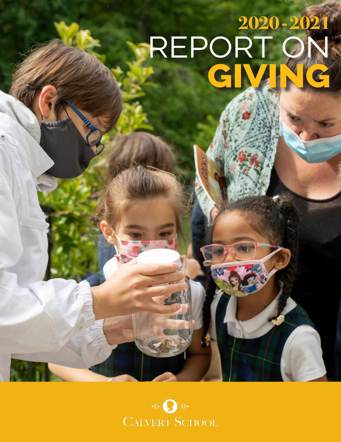 2020-2021 Report on Giving by Calvert School - Issuu