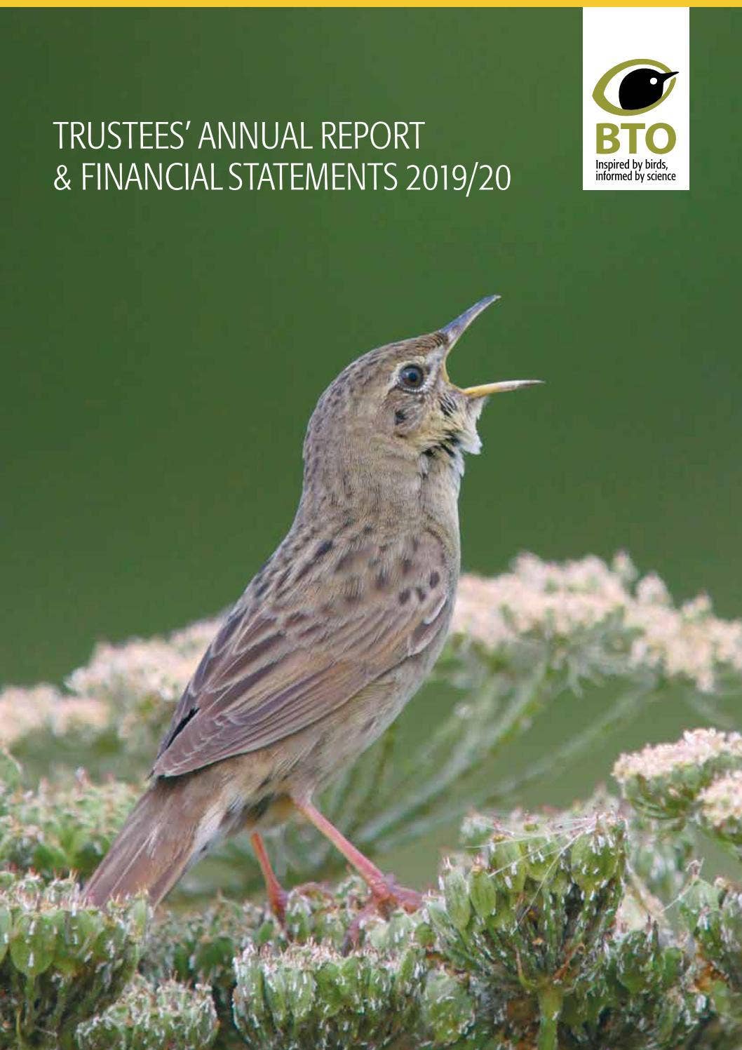 BTO Annual Report & Accounts 2019/20 by British Trust for Ornithology ...