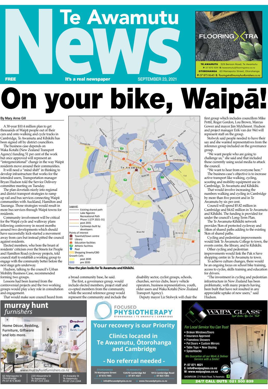 Te Awamutu News | September 23, 2021 by Cambridge News, King Country ...