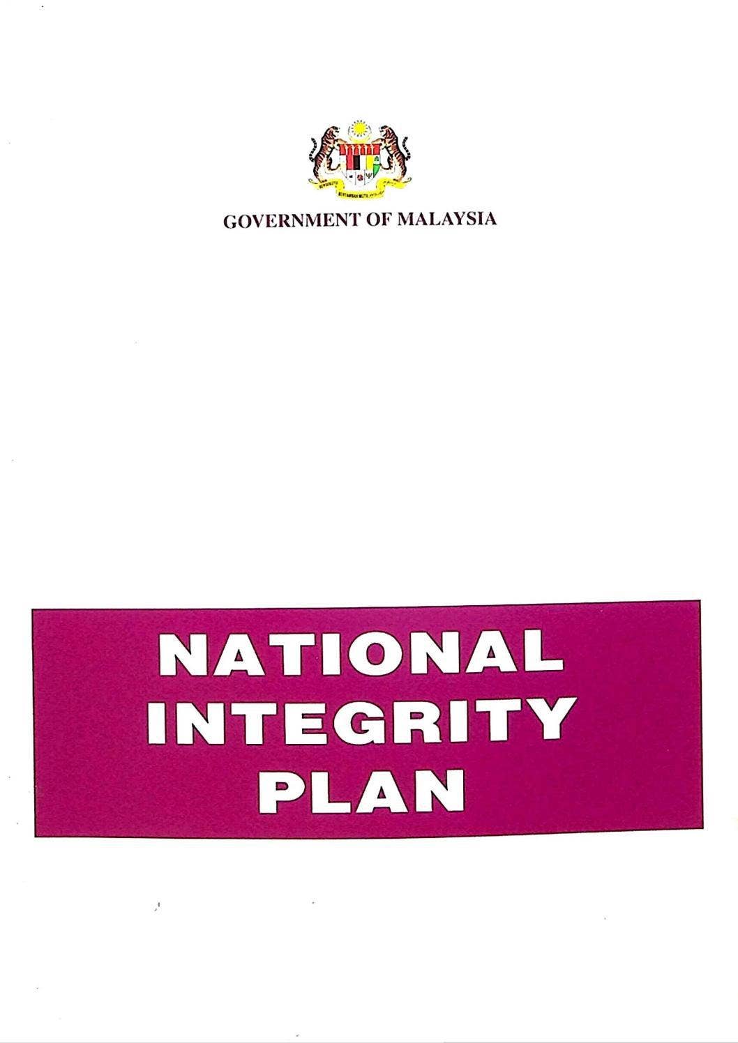 NATIONAL INTEGRITY PLAN by Penerbitan IIM - Issuu