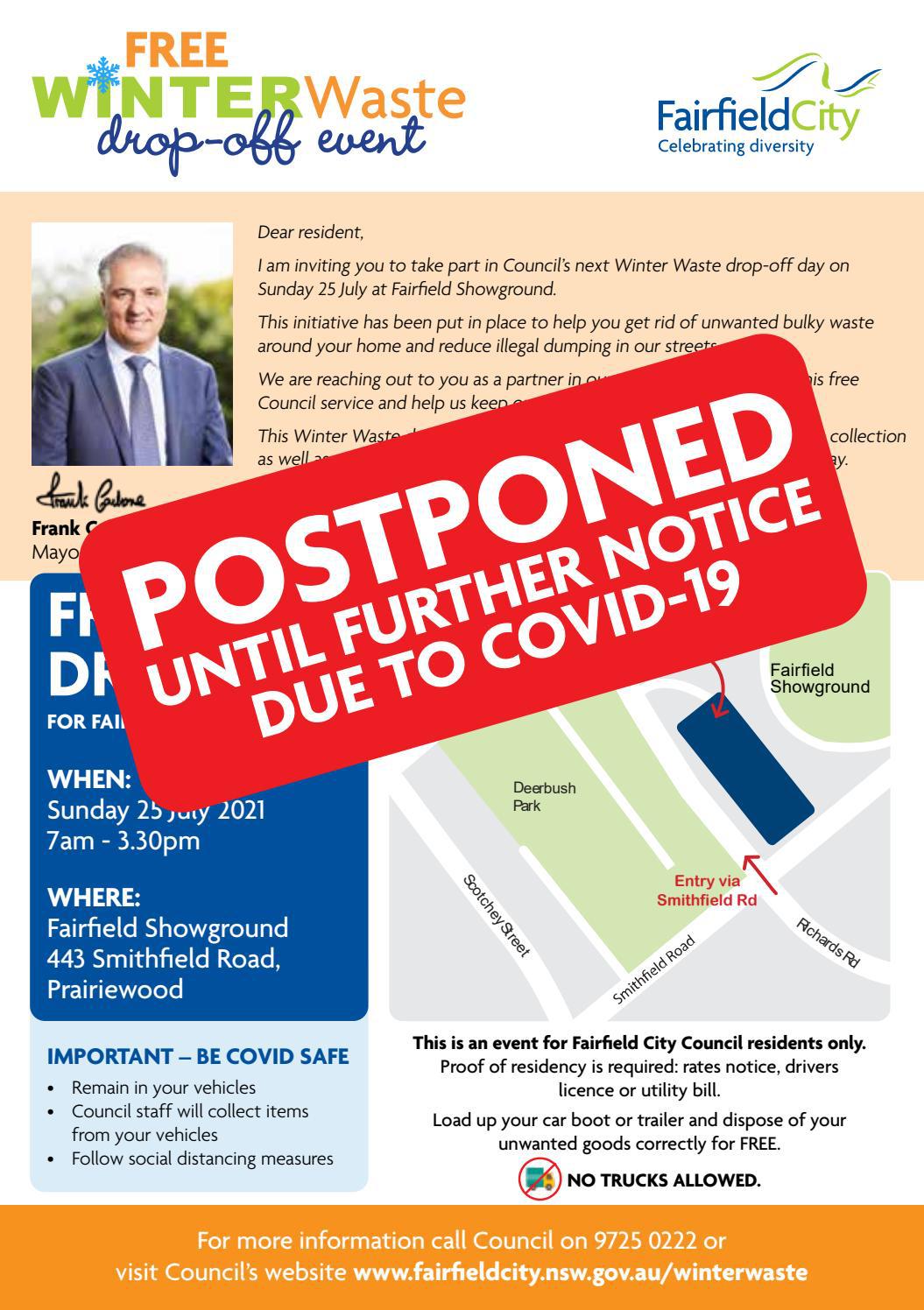 Free Winter Waste Drop Off Event Flyer by Fairfield City Council - Issuu