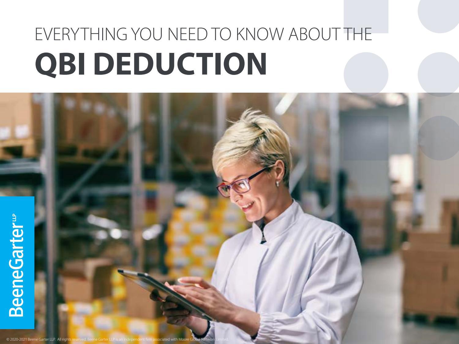 Everything You Need To Know About The QBI Deduction - Beene Garter LLP ...