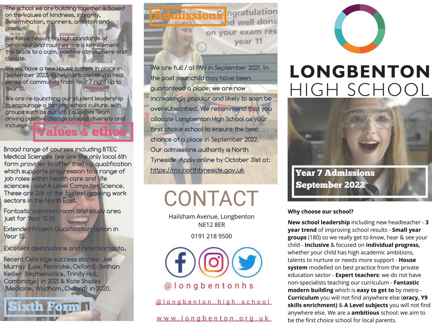 Y7 admissions mini leaflet by Schudio - Issuu