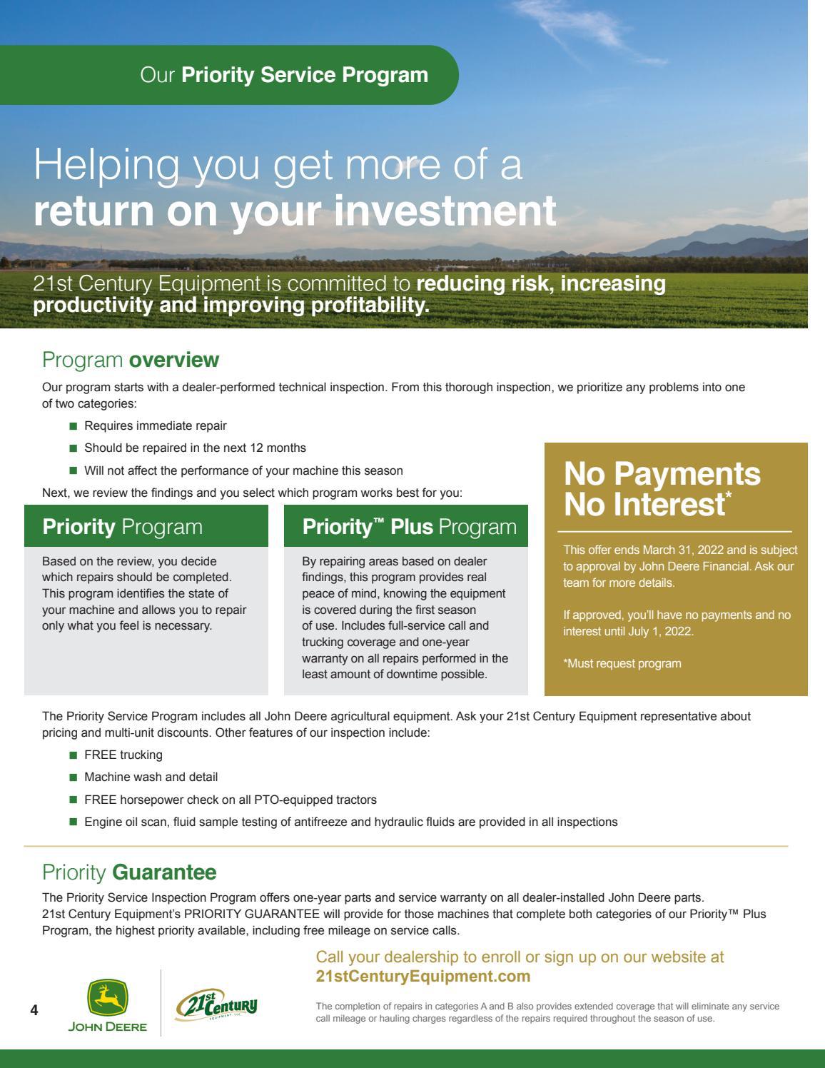 2021-2022 Priority Service Program by 21st Century Equipment LLC - Issuu