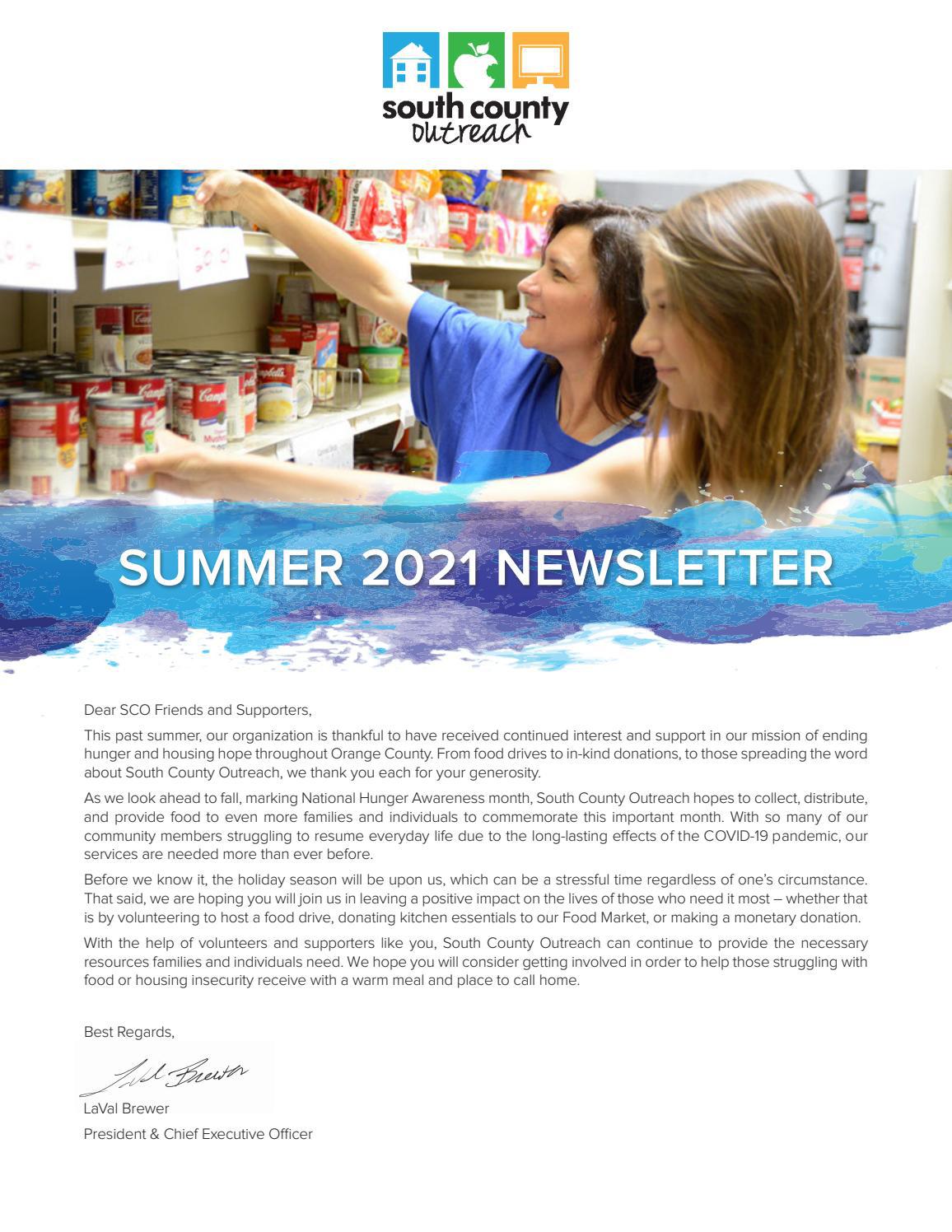 South County Outreach - Summer 2021 Newsletter by South County Outreach ...