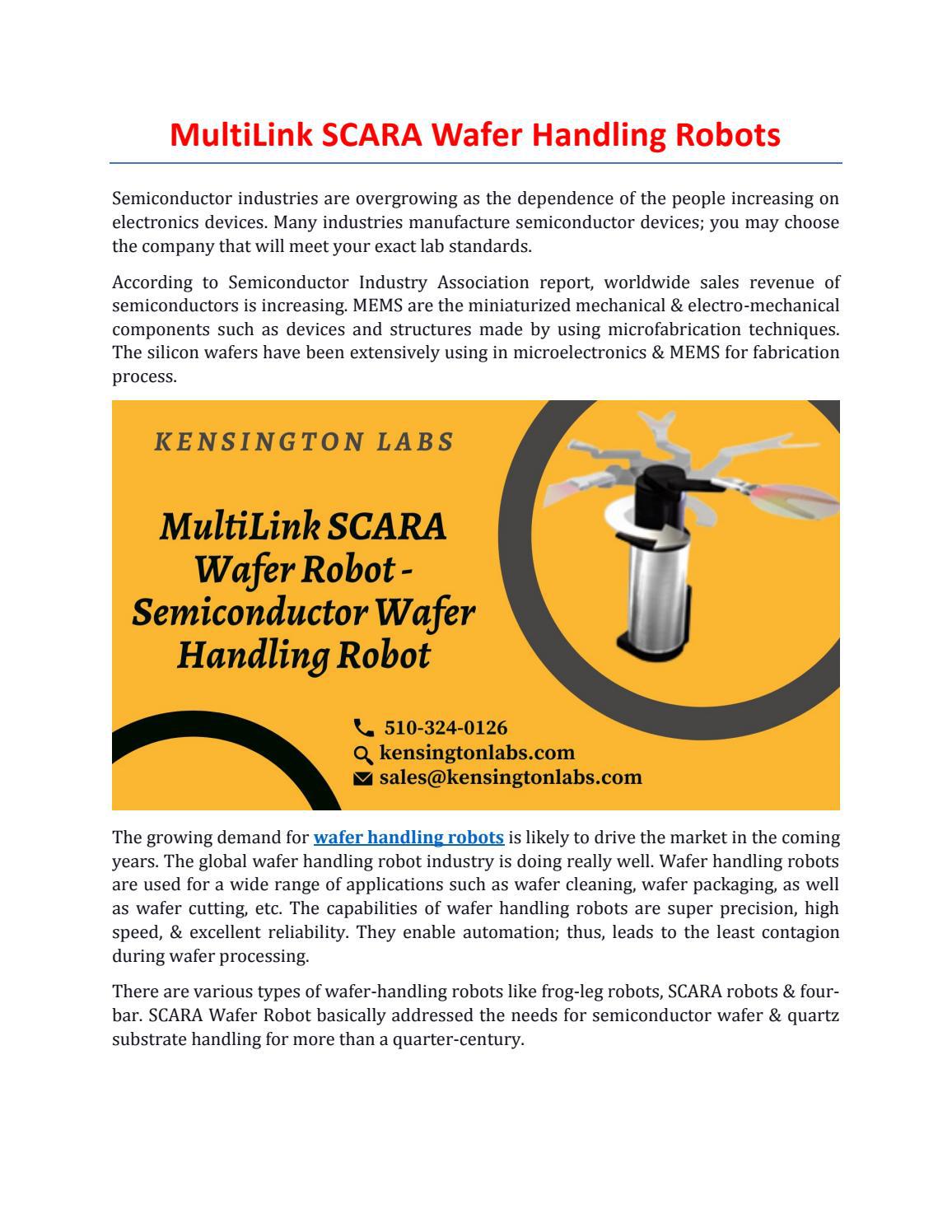 Multilink SCARA Wafer Handling Robots by Kensington Labs - Issuu