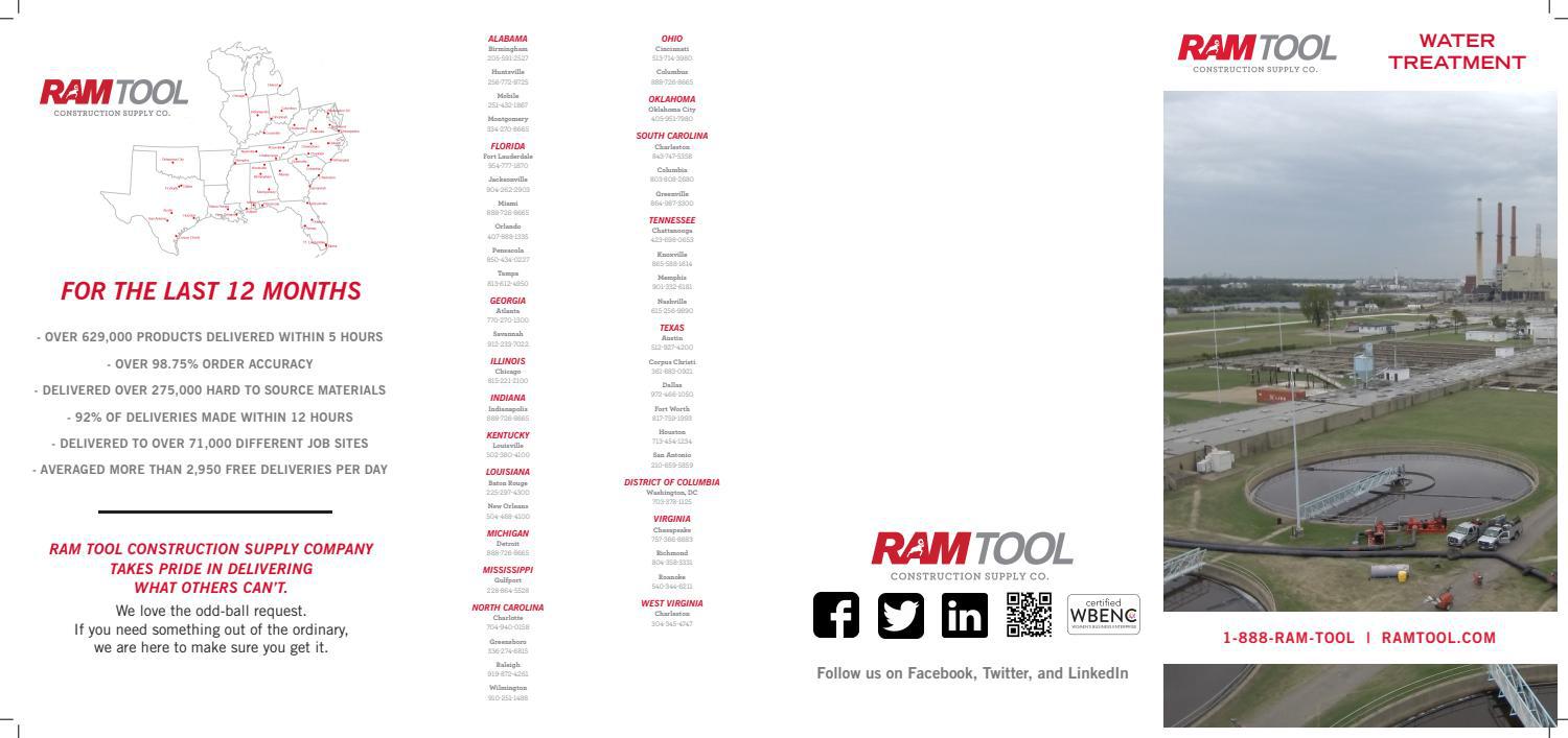 Water Treatment Line Card by Ram Tool Construction Supply Co. - Issuu