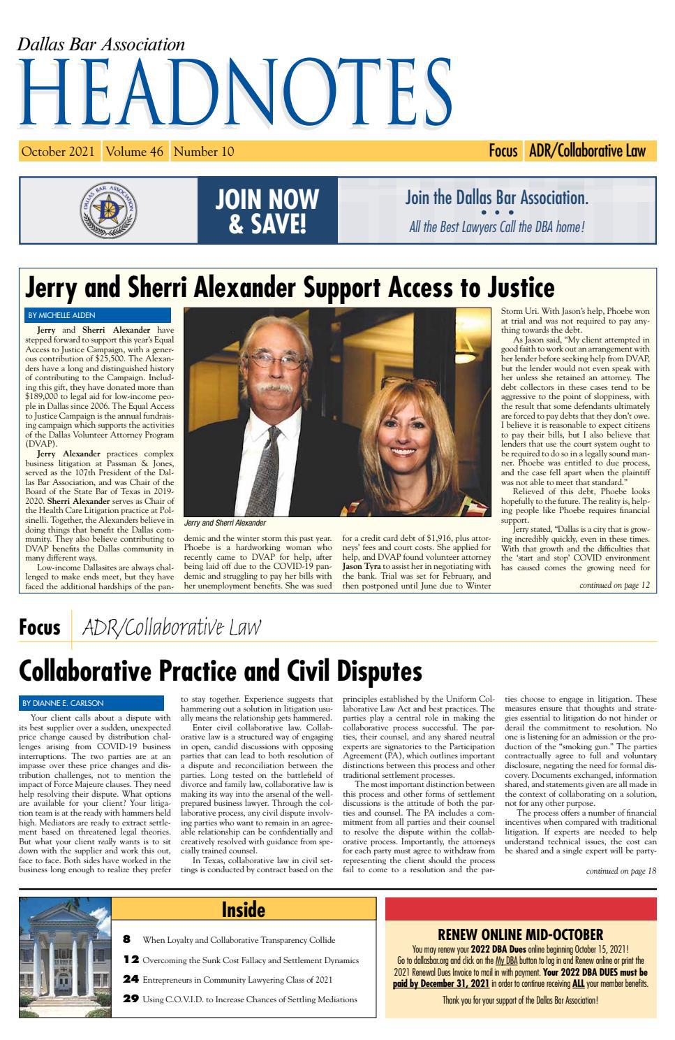 October 2021 Headnotes by Jessica Smith - Issuu