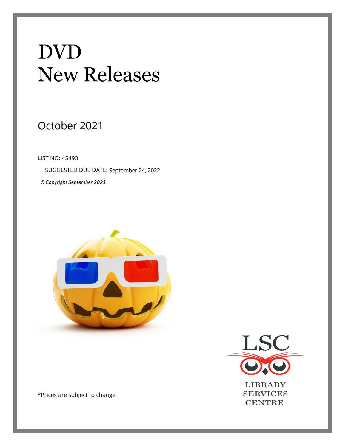 DVD New Releases - October 2021 by Library Services Centre (LSC) - Issuu