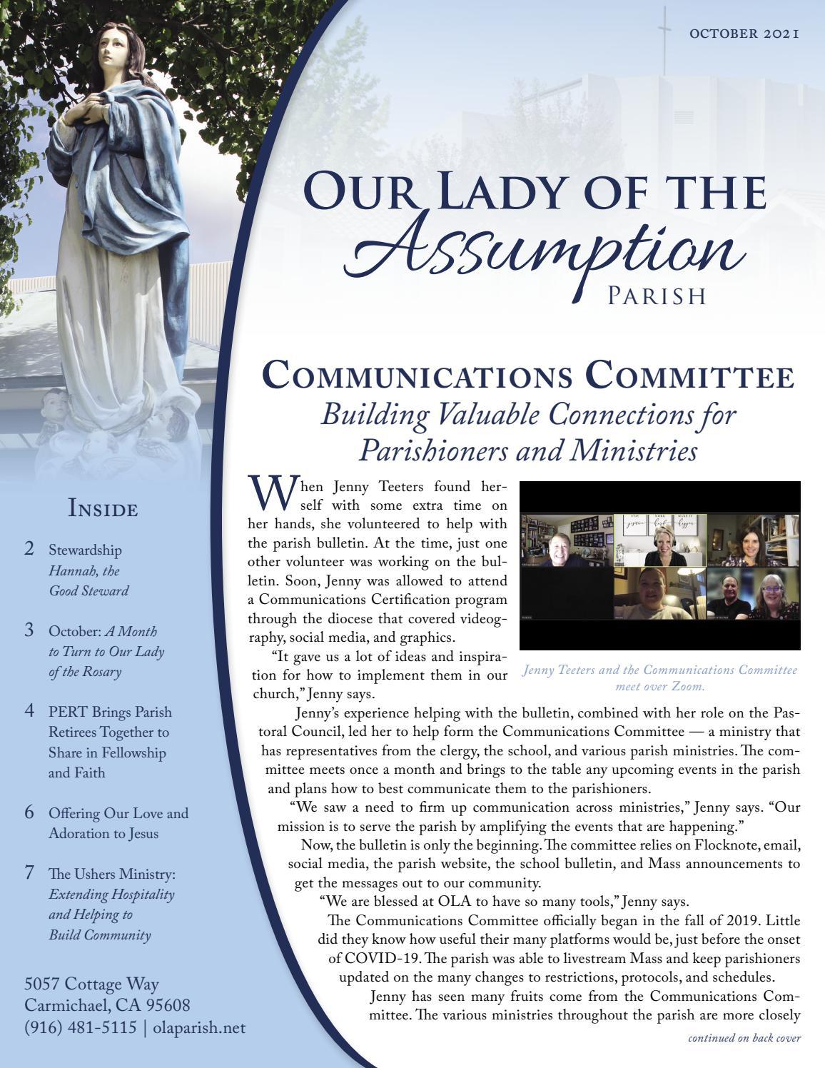Our Lady of the Assumption Catholic Church Newsletter — October 2021 by ...