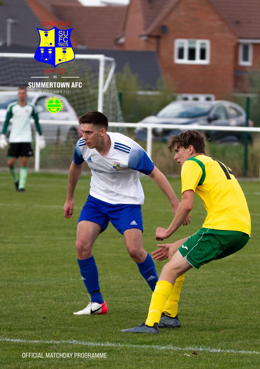 Southam United FC vs Summertown Stars AFC Matchday Programme 25 ...