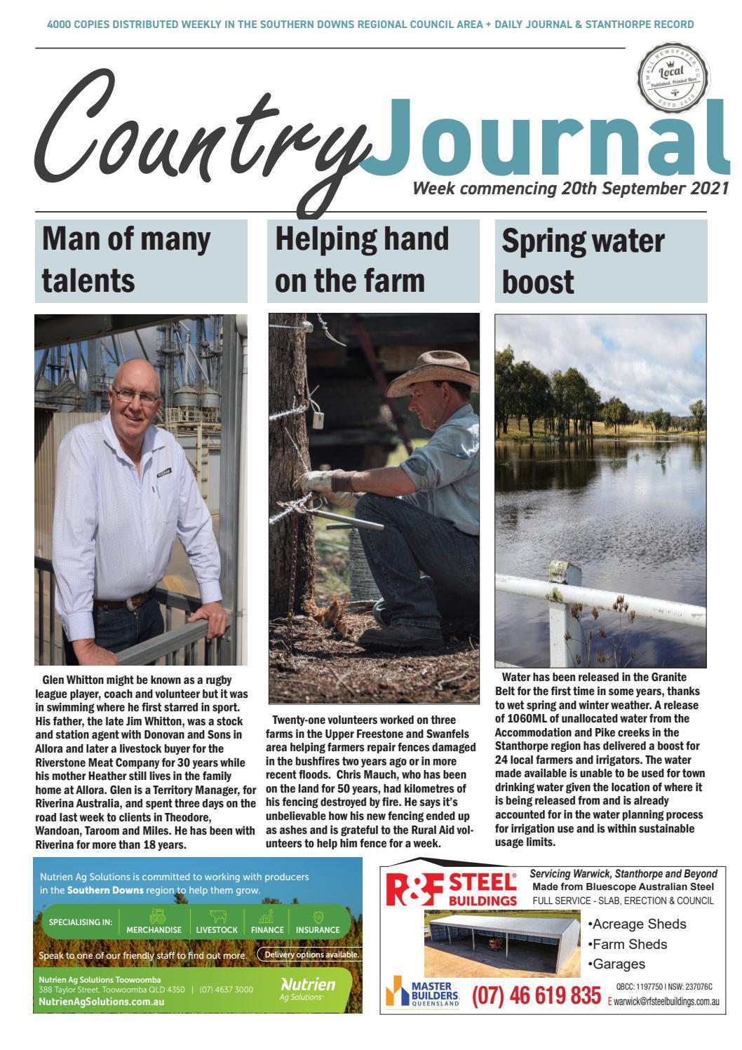 Country Journal, Edition #15 - September 20, 2021 by SmallNewspaperCo ...