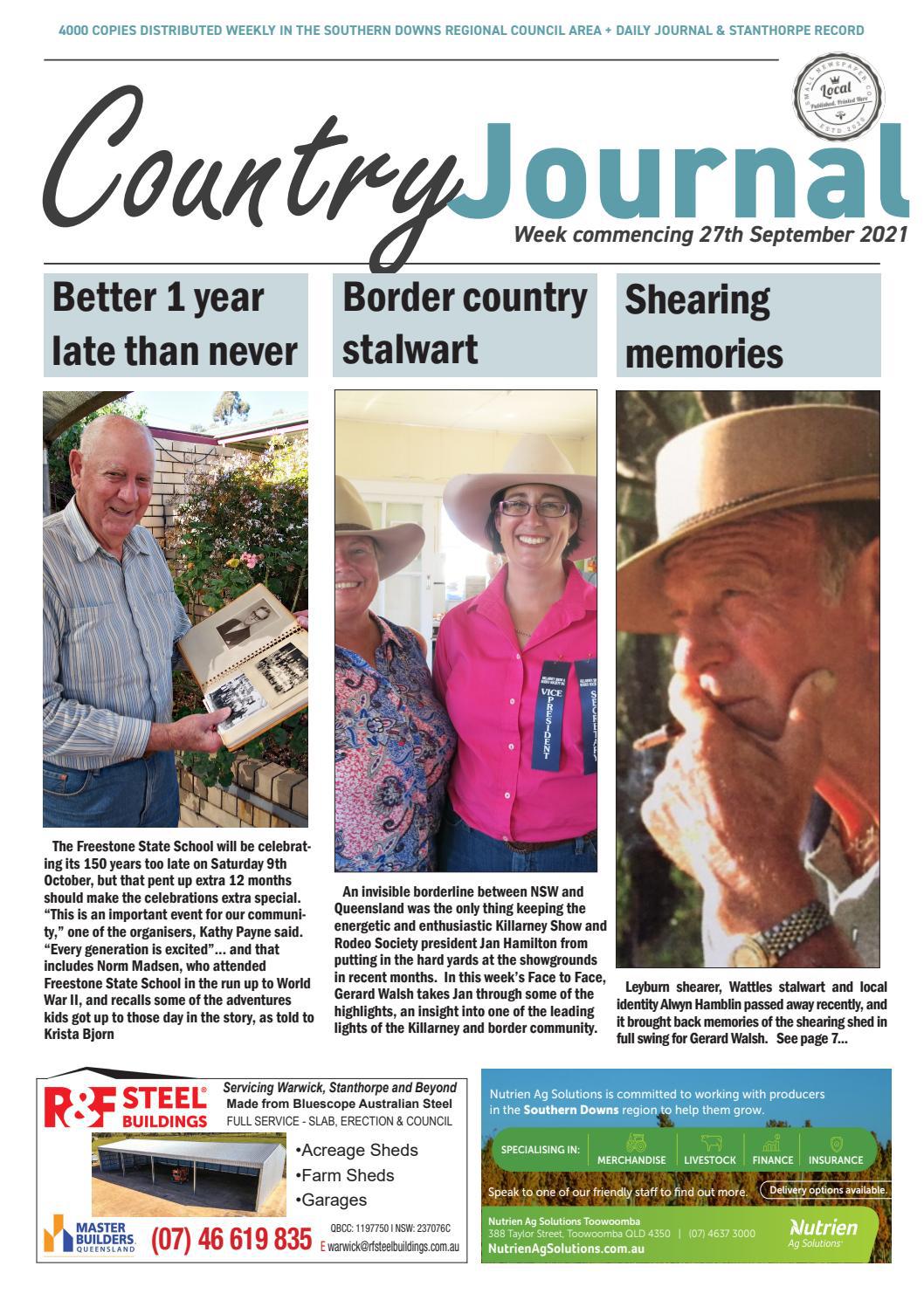 Country Journal, Edition #16 - September 27, 2021 by SmallNewspaperCo ...