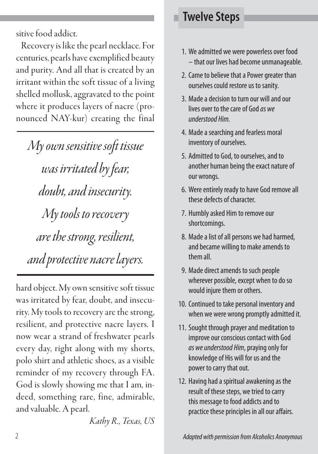 October 2021: How it Works. Food Addicts in Recovery Anonymous (FA) by ...