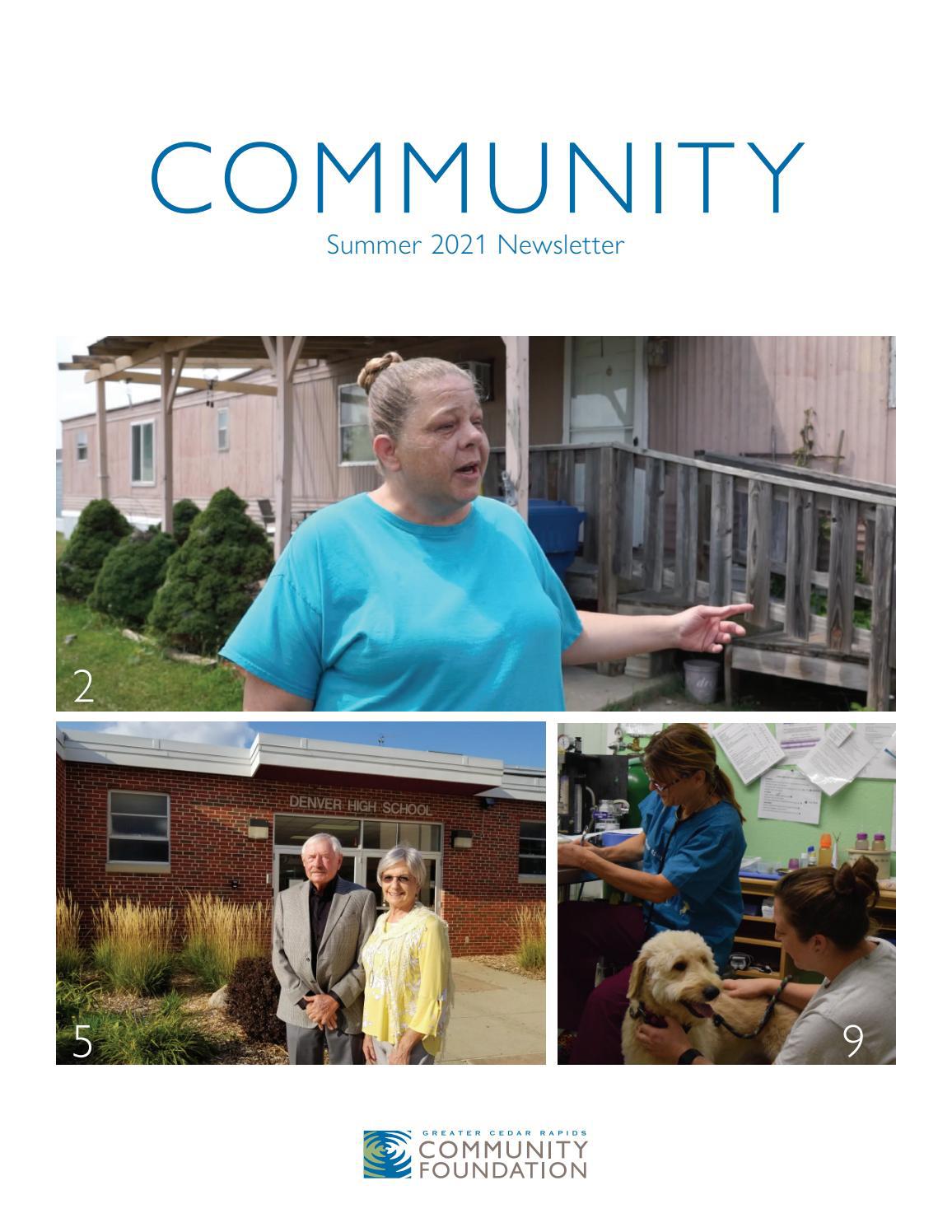 Summer Newsletter 2021 by Greater Cedar Rapids Community Foundation - Issuu