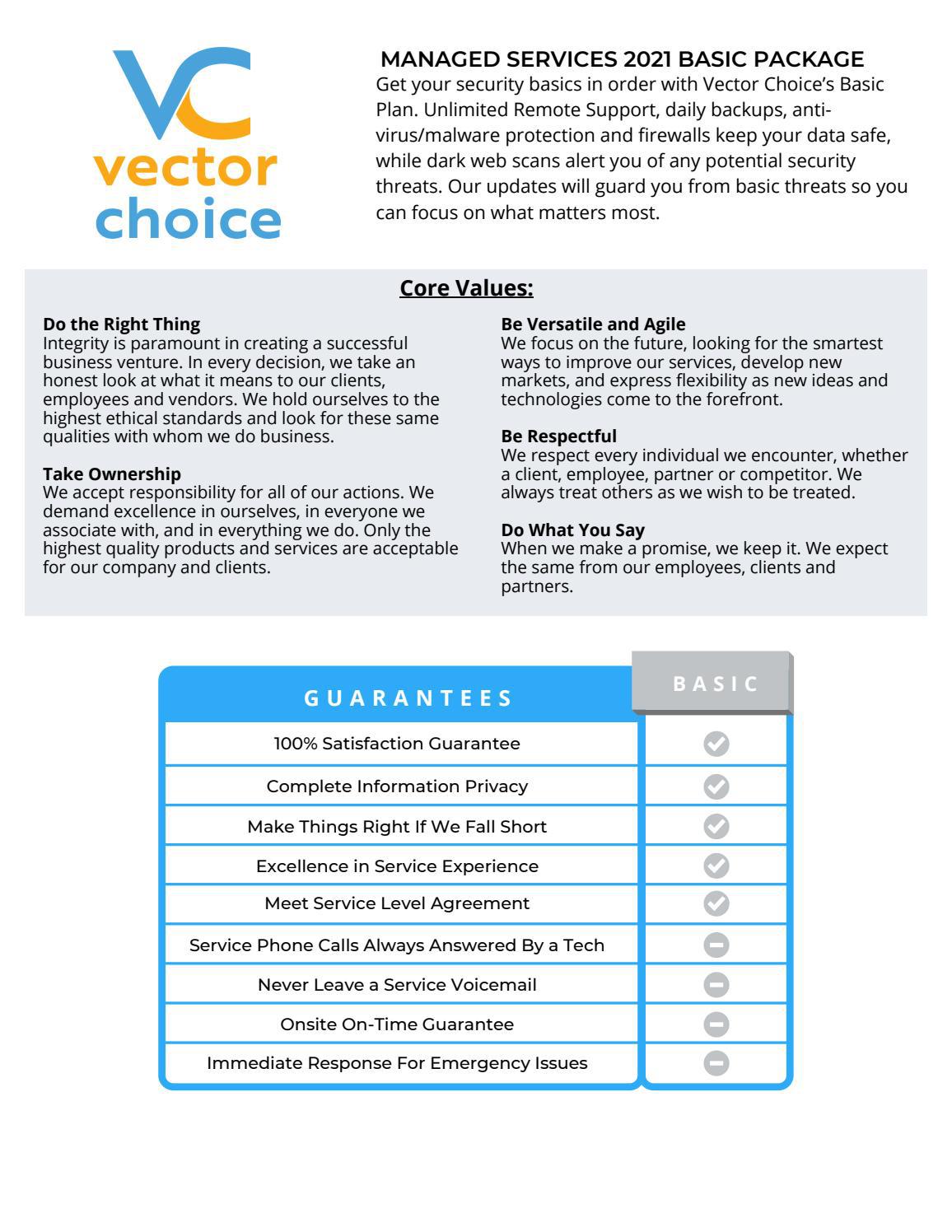 Vector Choice 2021 Basic Package by Vector Choice Technology Solutions ...