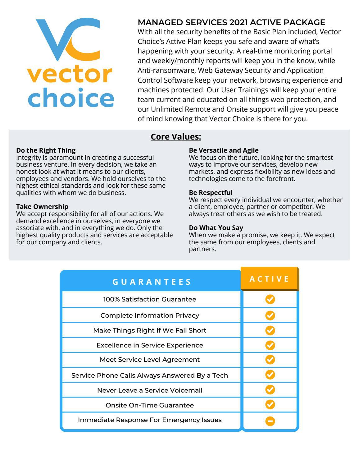 Vector Choice 2021 Active Package by Vector Choice Technology Solutions ...