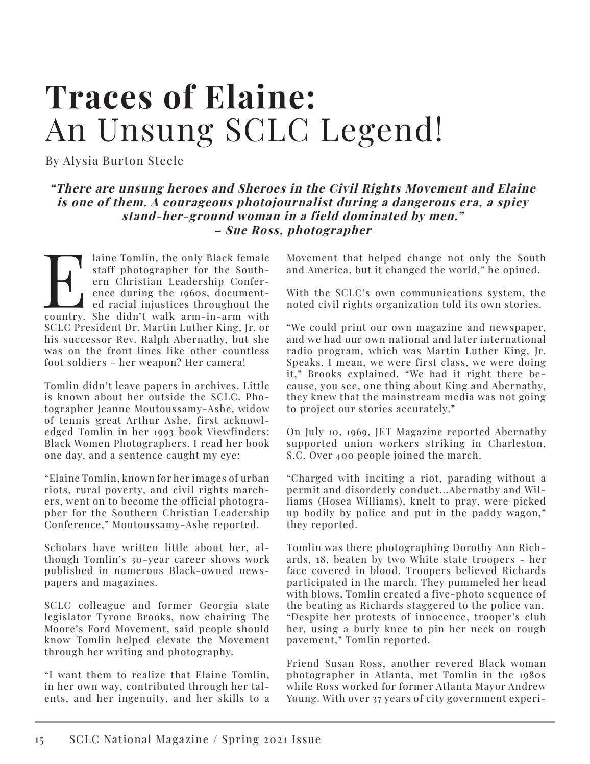 SCLC Magazine, Spring 2021 Issue by SCLC Magazine - Issuu