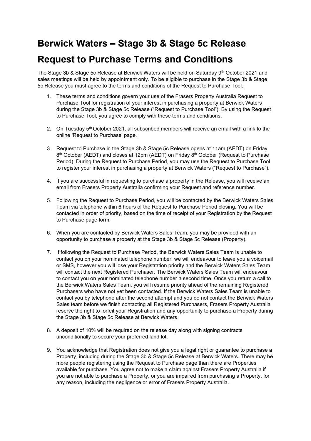 Berwick Waters Stage 3b And Stage 5c Request To Purchase T Cs By berwick-waters-stage-3b-and-stage-5c-request-to-purchase-t-cs-by
