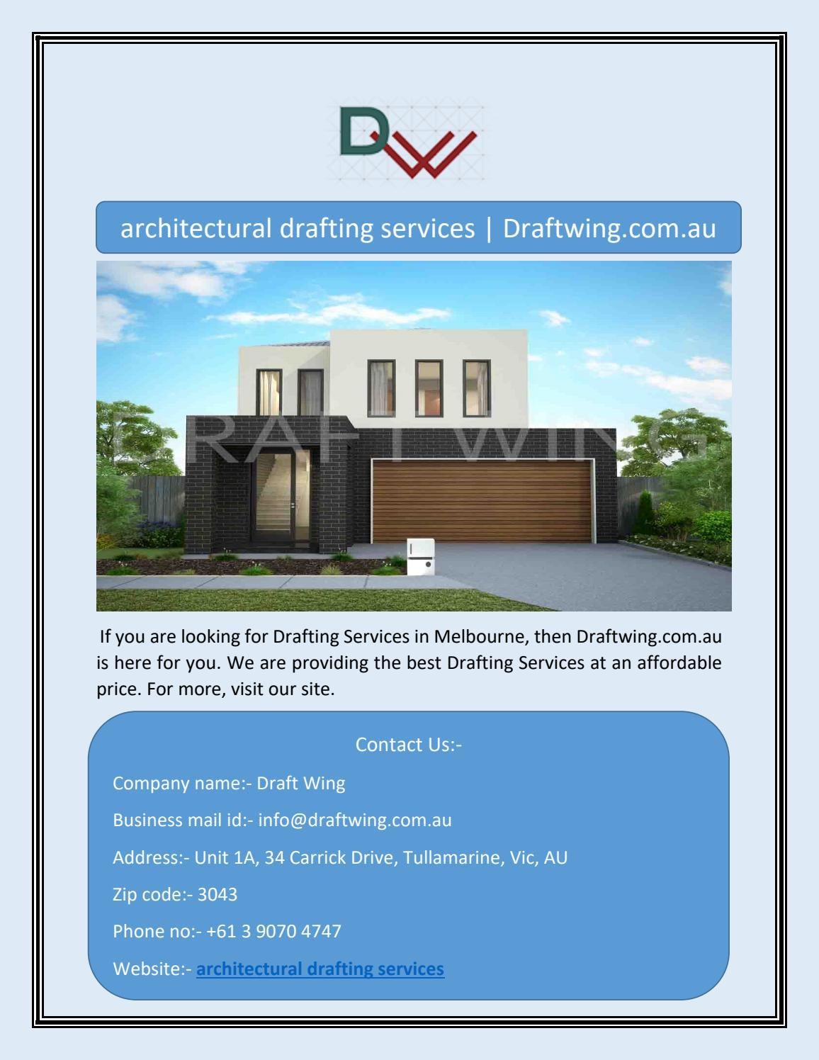 architectural drafting services | Draftwing.com.au by draft wing - Issuu