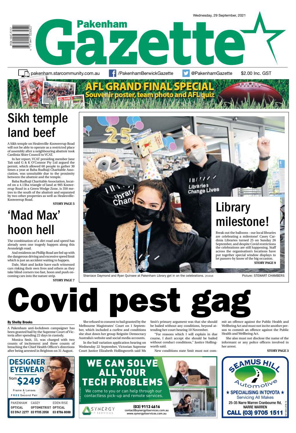 Pakenham Gazette - 29th September 2021 by Star News Group - Issuu