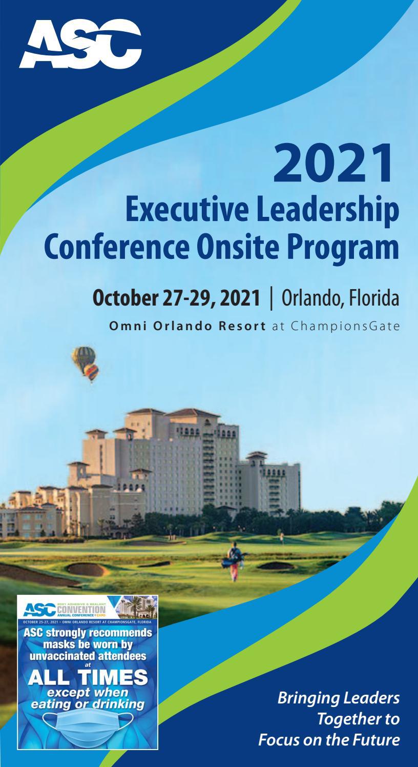 ASC 2021 Executive Leadership Conference Final Program by The Adhesive ...