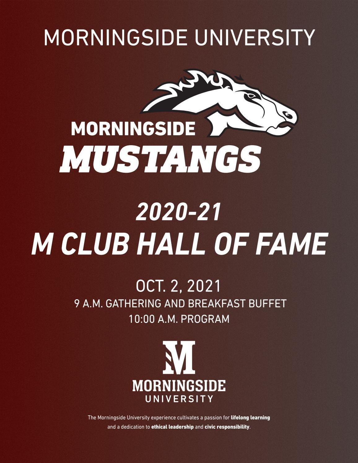 2020-21 Morningside University M Club Athletic Hall of Fame Induction ...