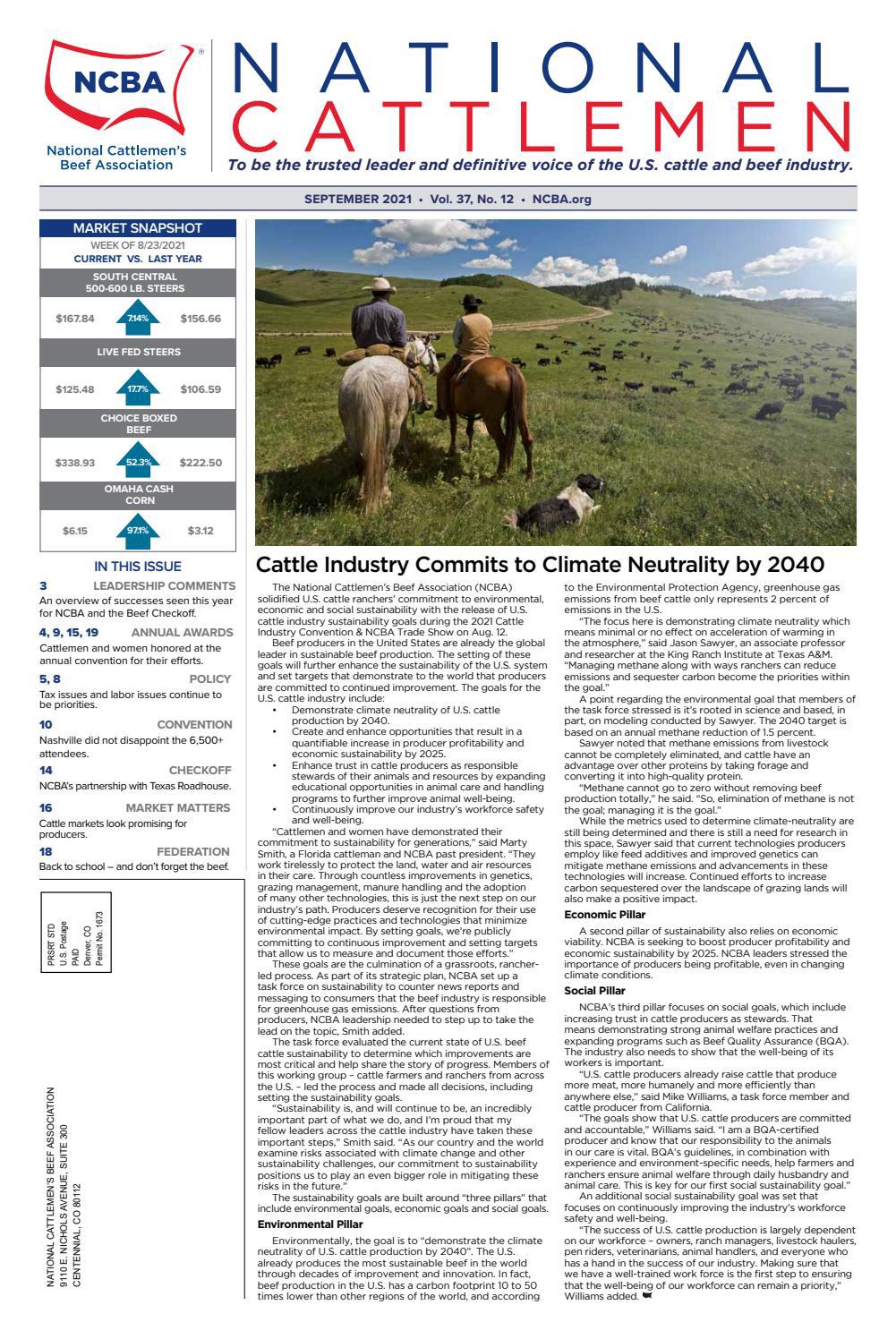 September, 2021 - National Cattlemen by NCBA - Issuu