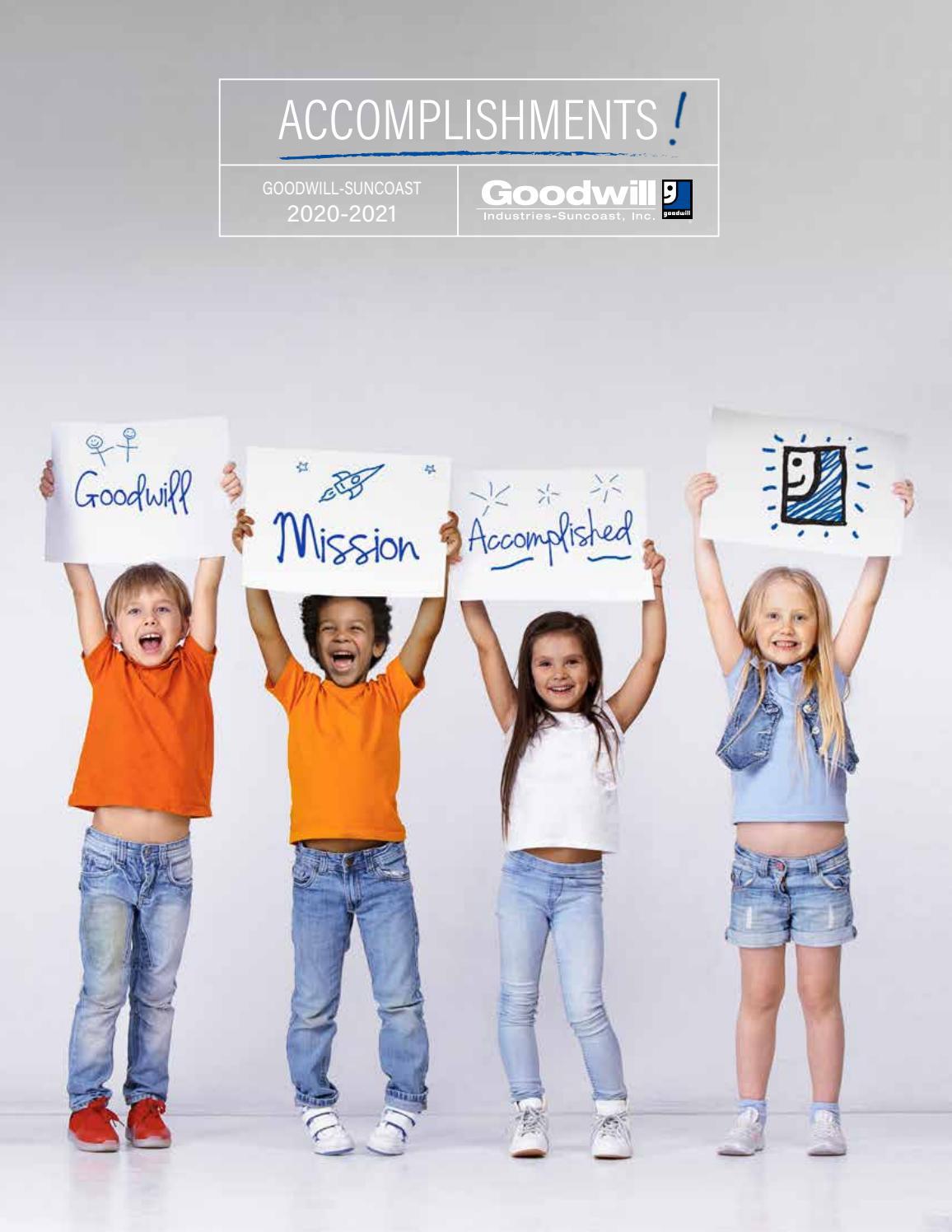 Goodwill-Suncoast 2020-2021 Accomplishments by Goodwill Industries ...