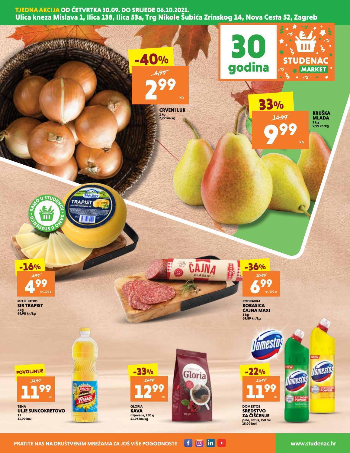 Studenac ZG katalog Supermarket od 30.09.-06.10.2021.. by Catalog.hr ...