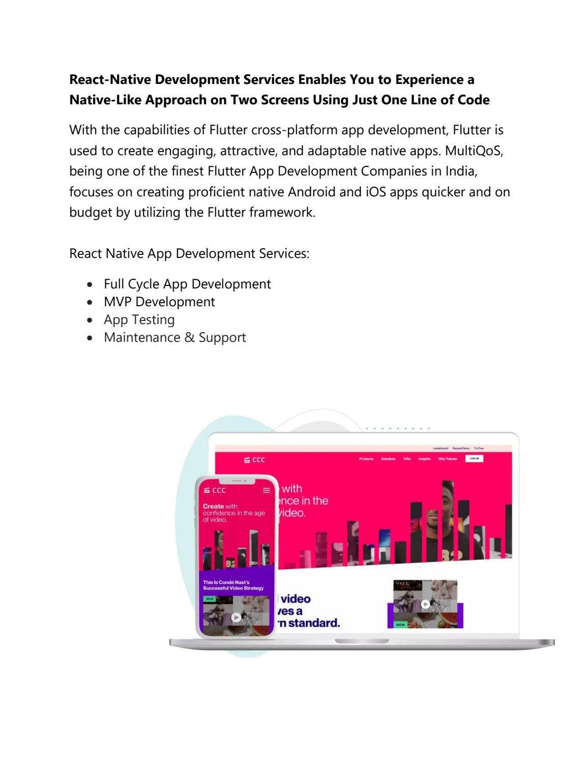 React Native App Development By MultiQoS by MultiQoS Tech - Issuu