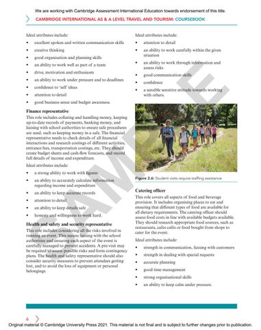 Cambridge International AS and A Level Travel and Tourism Sample by ...