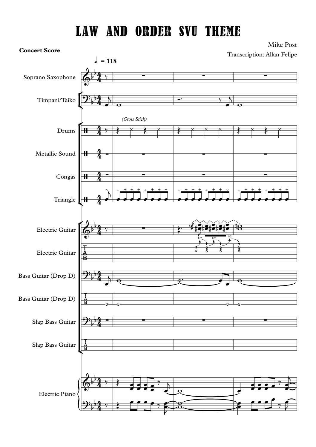 Law and Order SVU Theme - Full Transcription by allanfelipemusic - Issuu