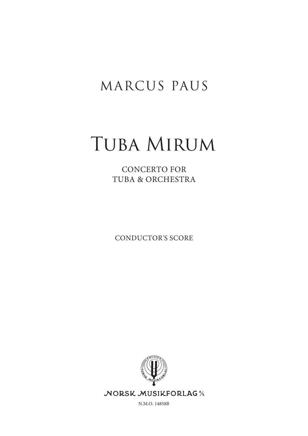MARCUS PAUS: Tuba Mirum by Musikkforlagene - Issuu