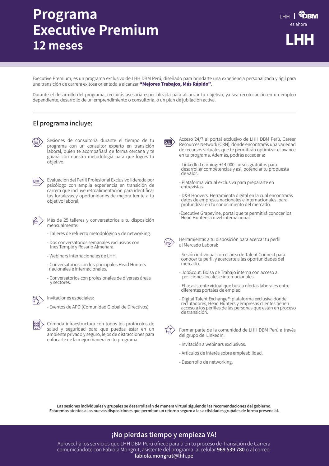 5. Infografías Programas individuales by LHH DBM PERU - Issuu