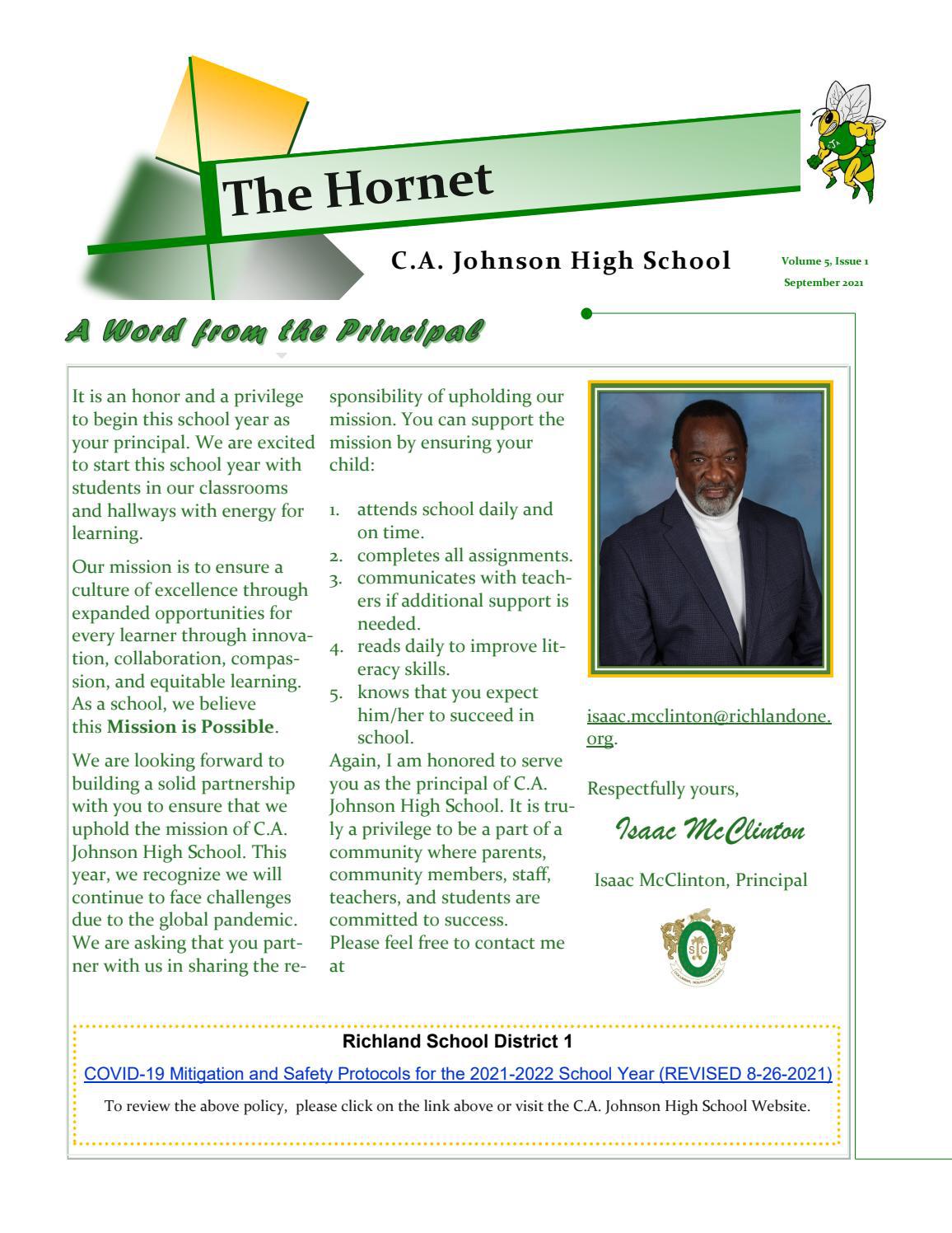 C.A. Johnson High School Newsletter - The Hornet by Karen York - Issuu