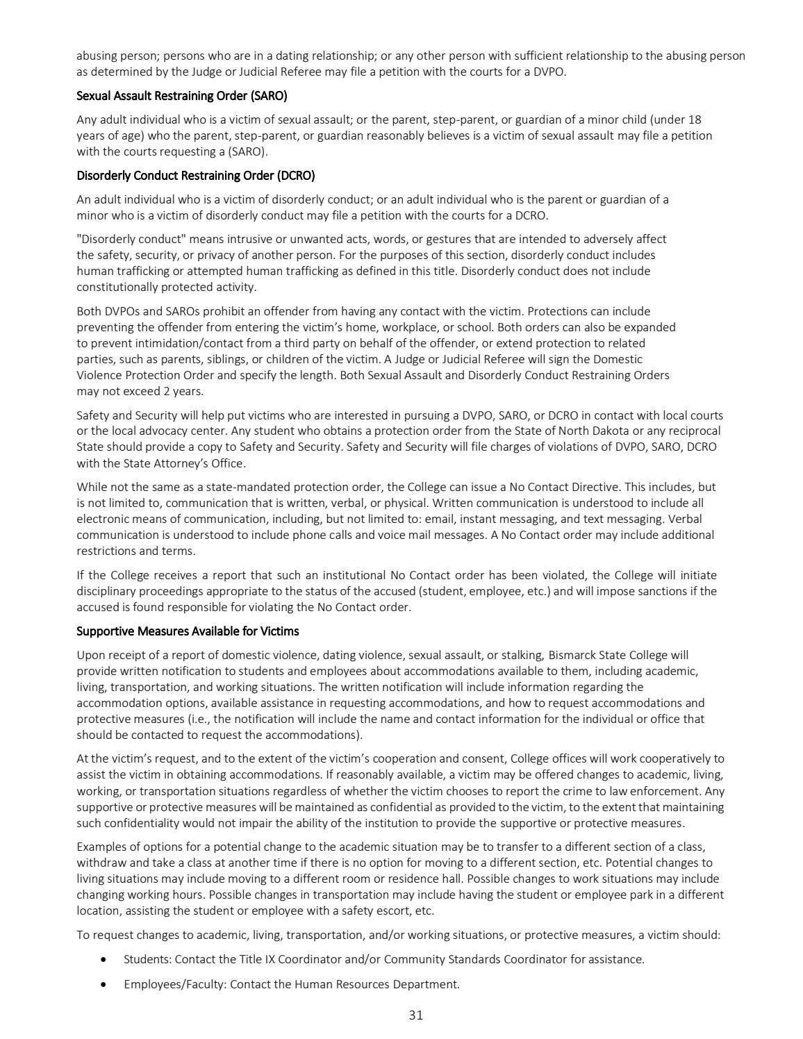 BSC Annual Security Fire Safety Report 2021 by Bismarck State College ...