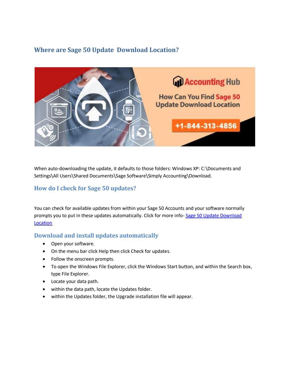 Find Sage 50 Update Download Location By Accounting Advice Issuu