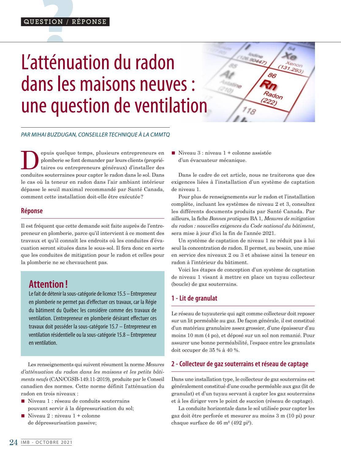Revue IMB | Vol. 36, n° 8 | Octobre 2021 by CMMTQ - Issuu