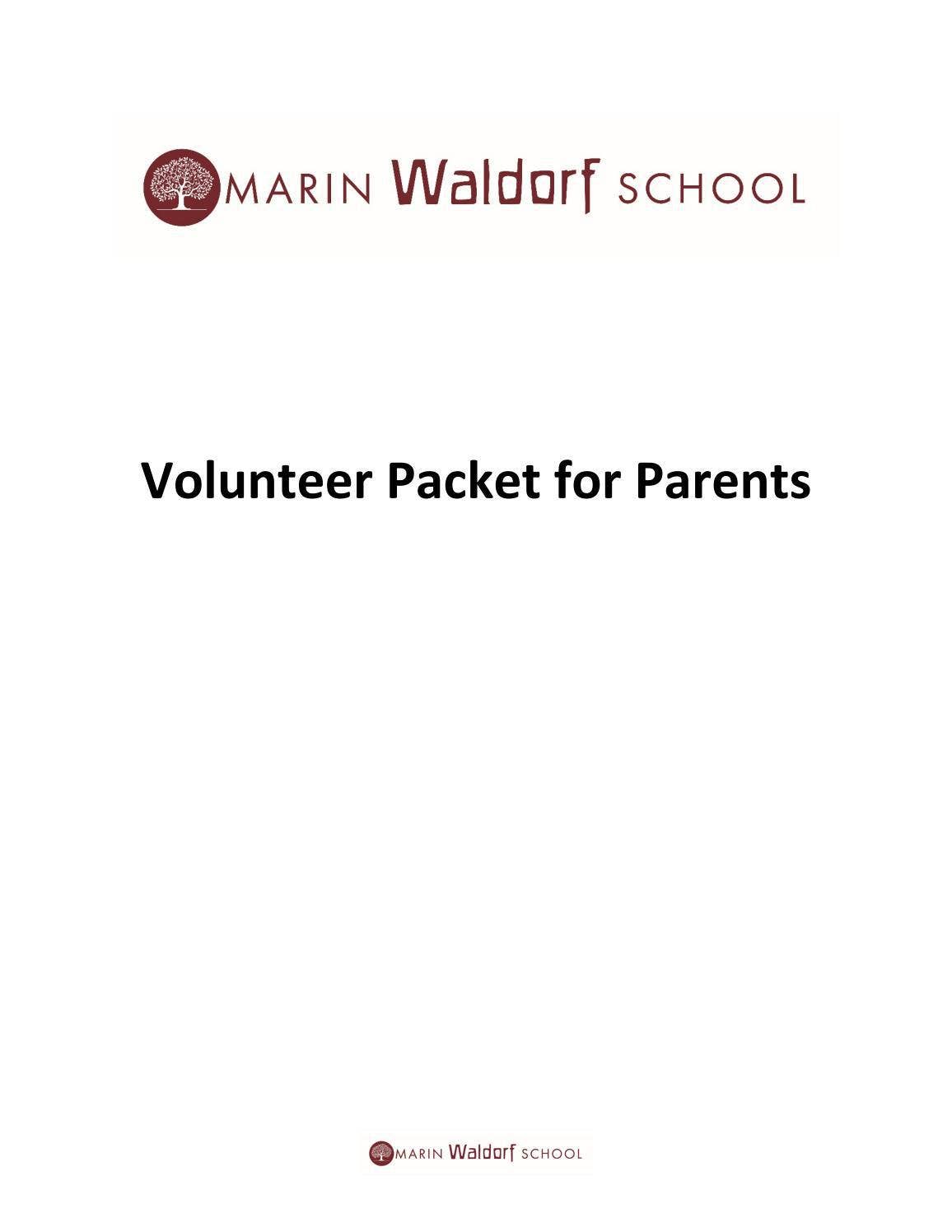 MWS Volunteer Packet for Parents by marinwaldorfschool - Issuu