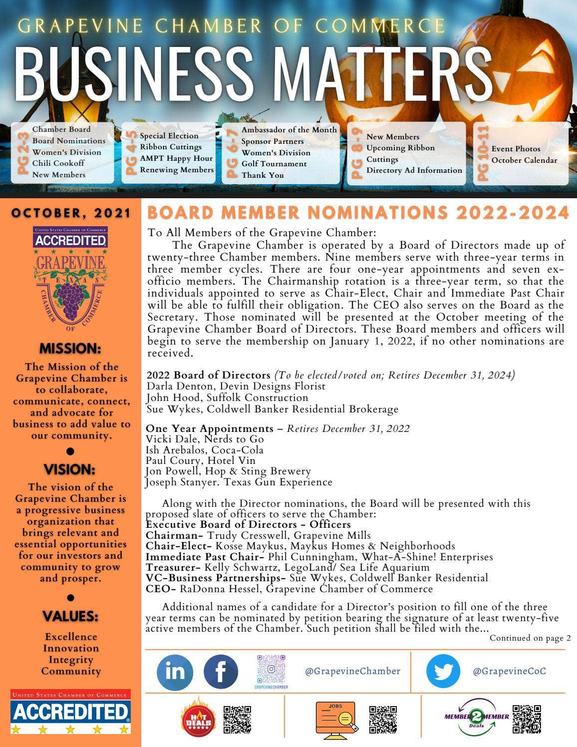 October 2021 Grapevine Chamber Business Matters Newsletter by Grapevine ...