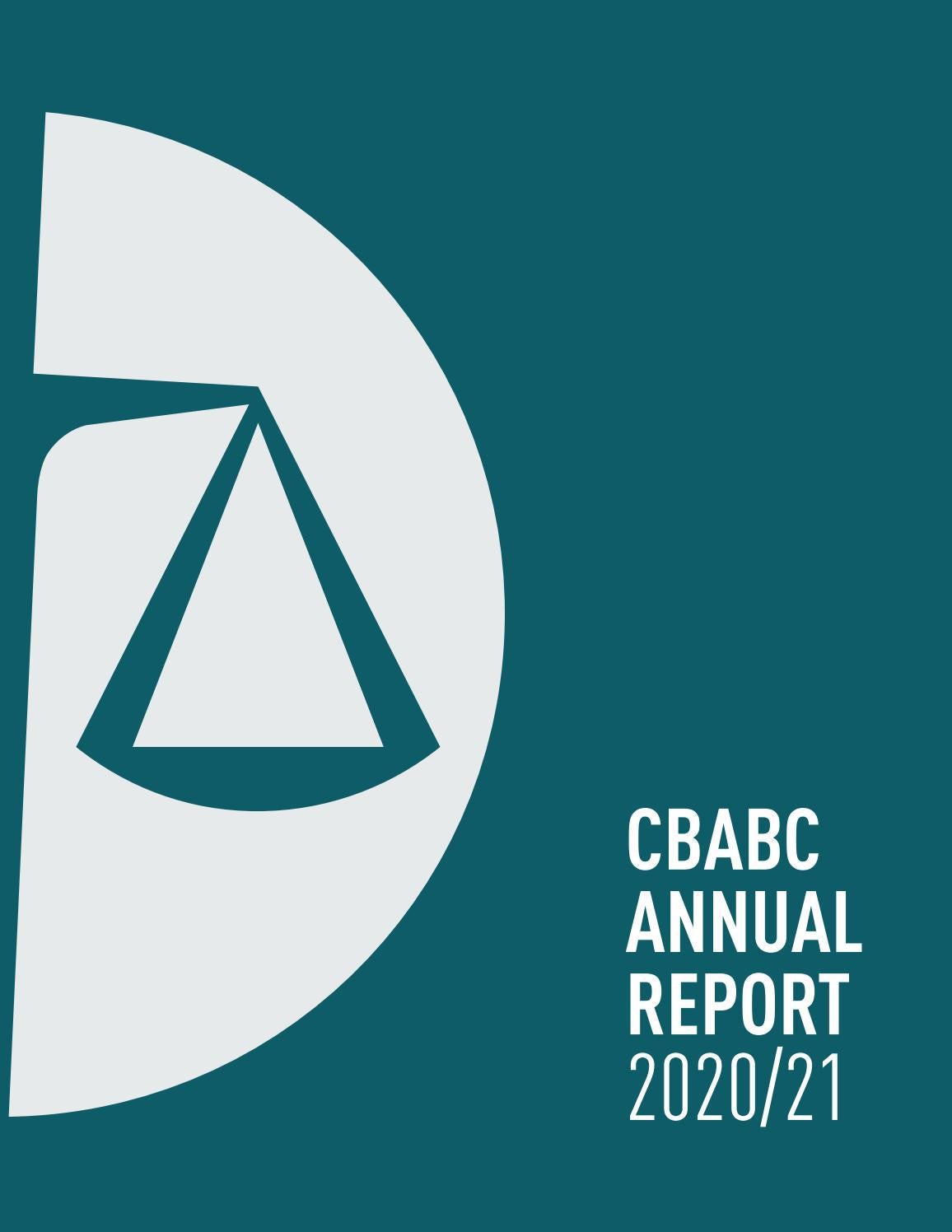 CBABC Annual Report 2020/21 by The Canadian Bar Association, BC Branch ...