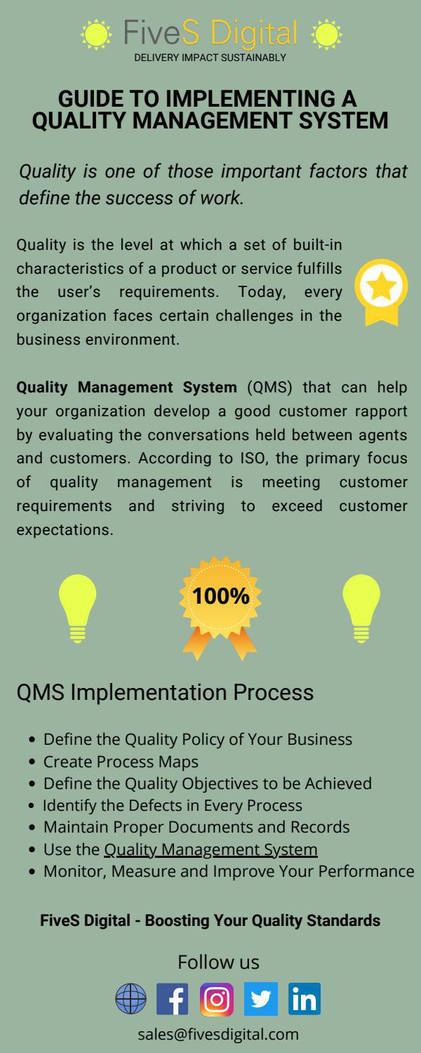 Quality Management System Improve Your Performance by fivesplashdigital ...