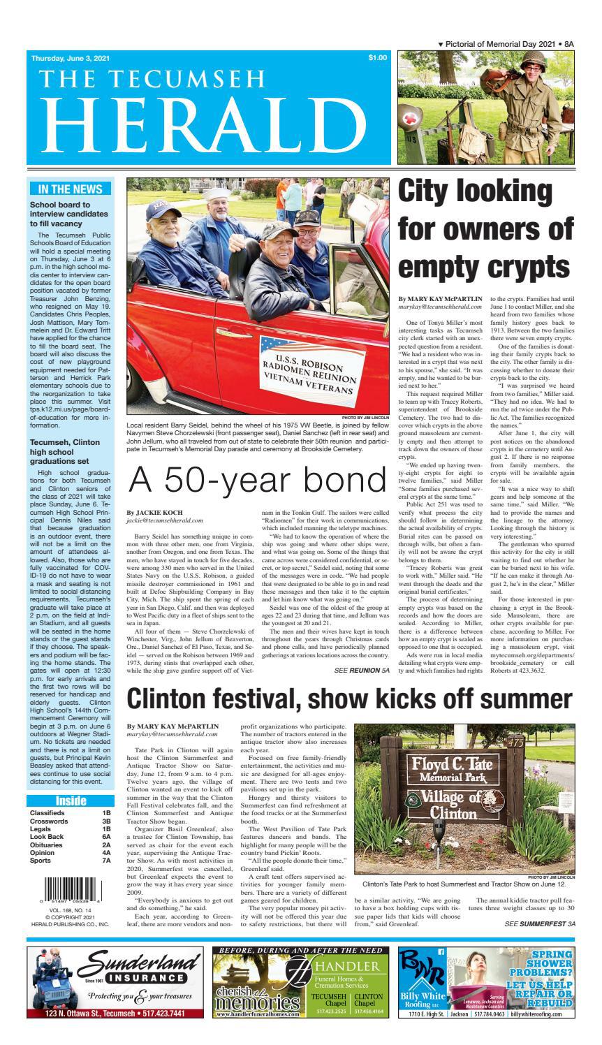 Tecumseh Herald - BNC Best Newspaper Design - 06.03.2021 by Tecumseh ...