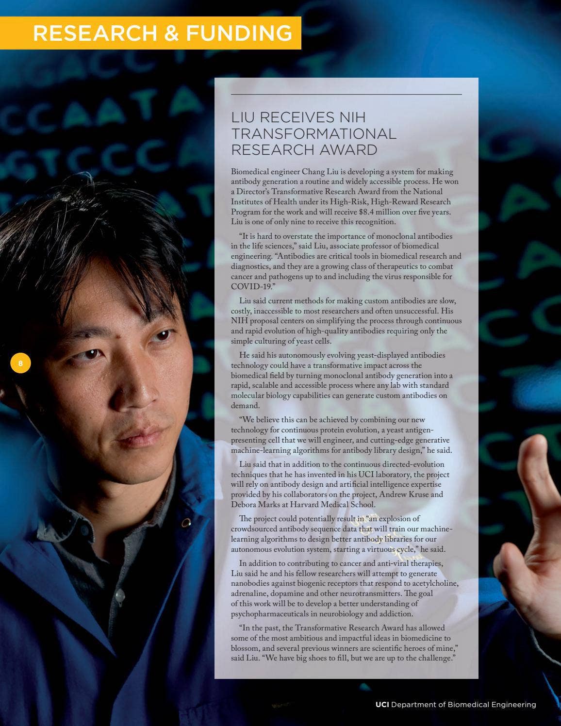 UCI Biomedical Engineering Discovery Magazine Fall 2021 by UC Irvine ...