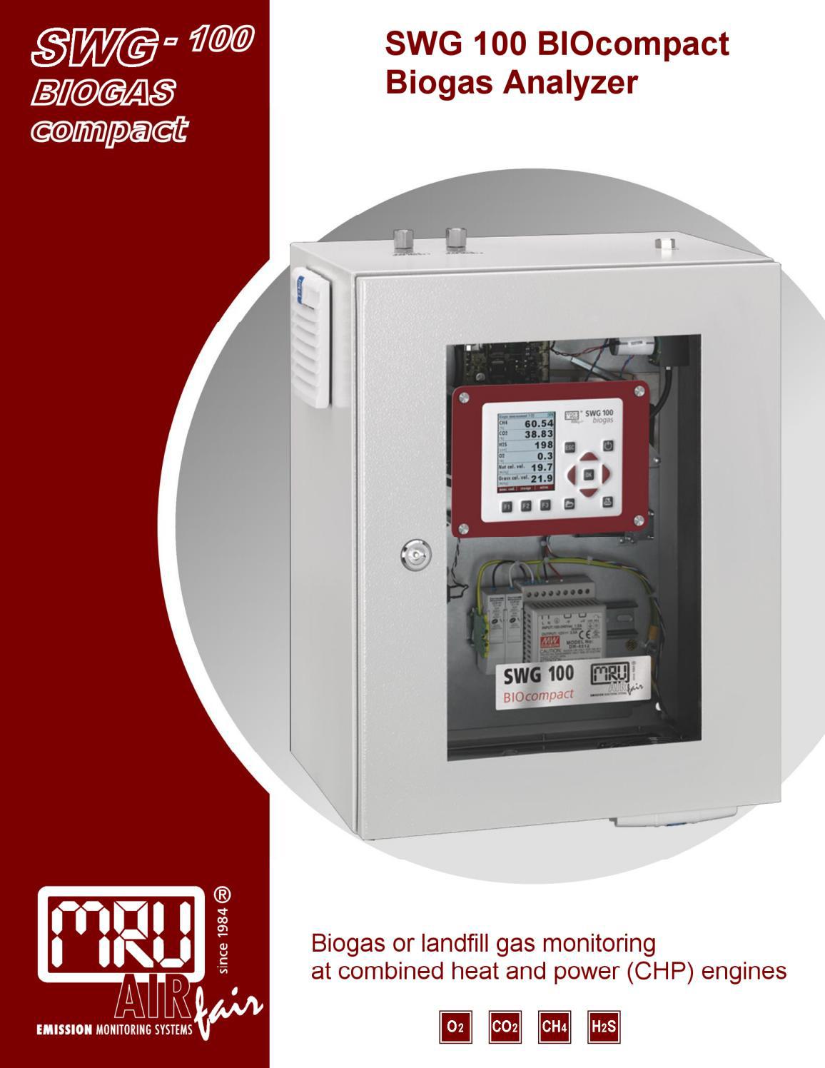 SWG 100 BIOGAS Compact Analyzer | Mrulab.com by MRU Instruments - MRU ...