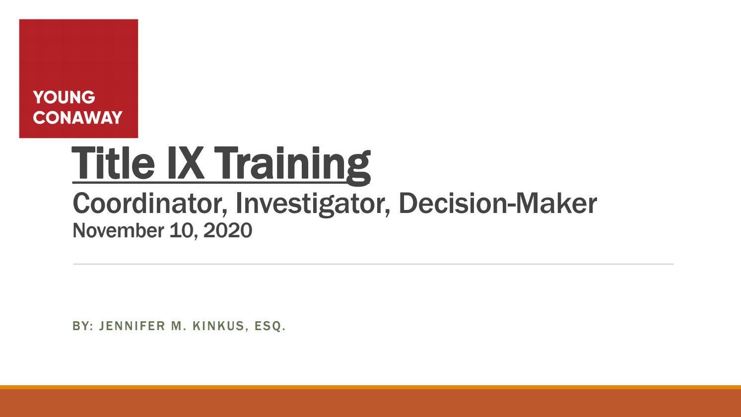 BSD Title IX Training Materials_2020 by brandywinesd - Issuu