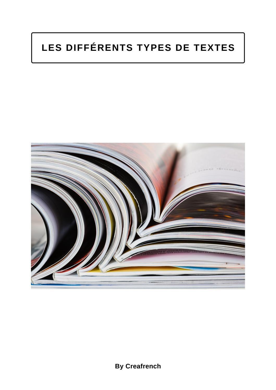 LM - SET - Types de textes by creafrenchproof - Issuu