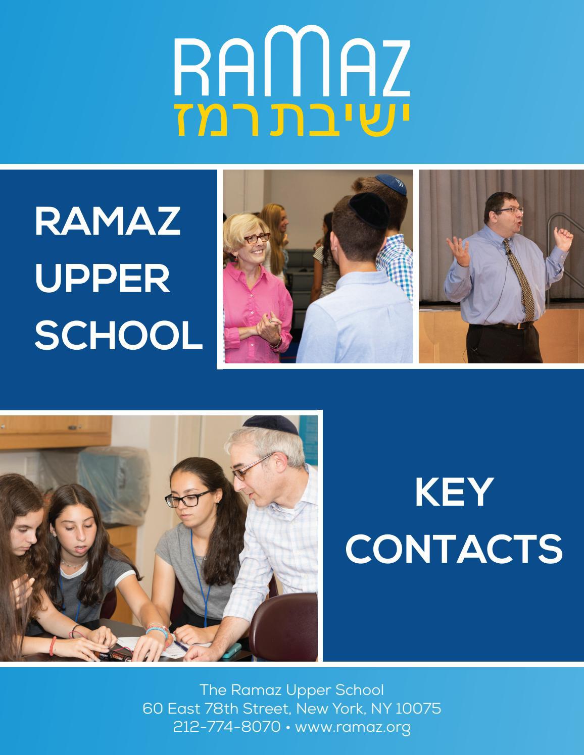 Ramaz Upper School Key Contacts by Ramaz School - Issuu
